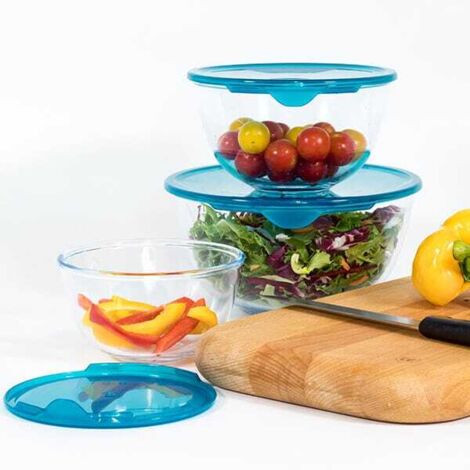 Pyrex 3 Piece Prep & Store Bowl Set