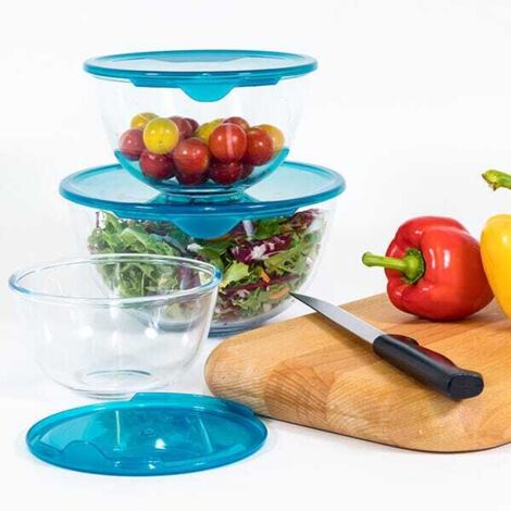 Pyrex 3 Piece Prep & Store Bowl Set