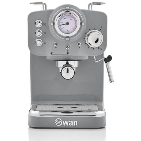 Swan Retro Grey Pump Espresso Coffee Machine