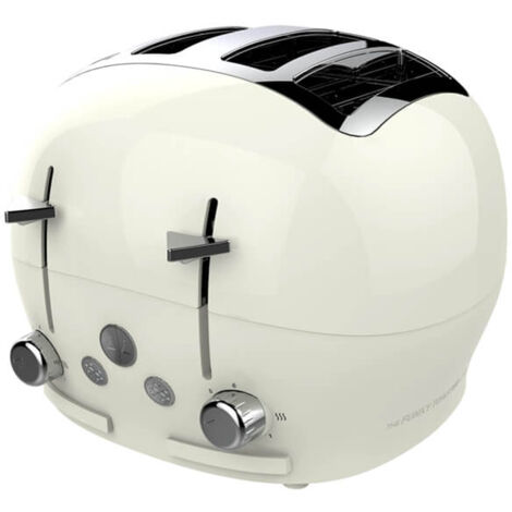 The Funky Appliance Company 1.7 Litre Kettle and 4 Slice Toaster Set Cream