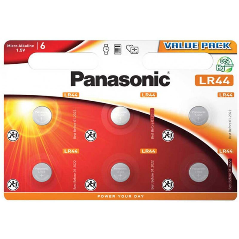 Panasonic Batterie Alkaline Knopfzelle LR44 V13GA 1.5V - Battery - LR ...