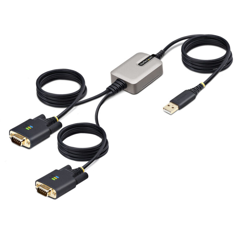 StarTech STARTECH.COM 13ft/4m 2-Port USB to Serial Adapter Cable COM ...