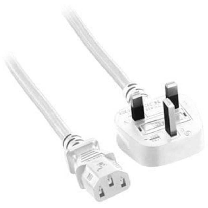 MicroConnect Power Cord UK Type G - C13 2M white UK Type G, BS 1363 ...