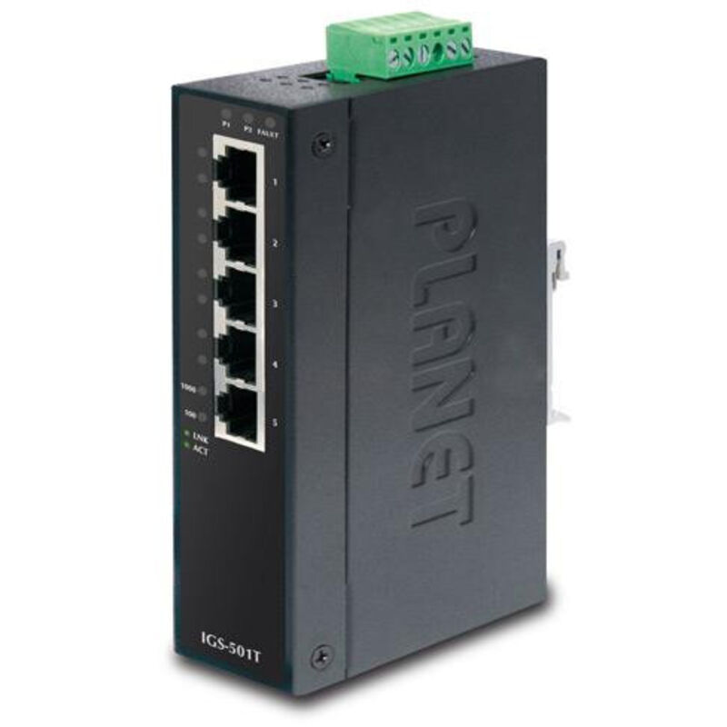 PLANET Technology Planet Switch Indust Gigabit -40/75° - 5 ports 10/100 ...