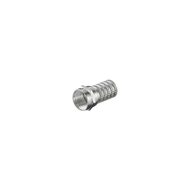 goobay Twist-On connecteur-F 6,0 mm, Zinc-Nickel, Zinc (51852)