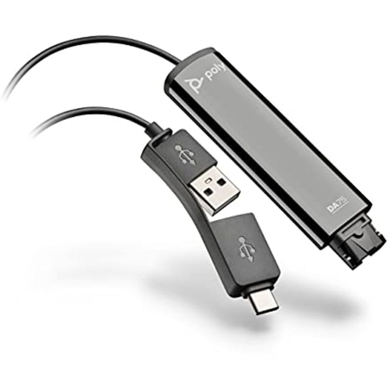 POLY DA75 Adaptateur USB-A/C - QD pour casque EncorePro (218266-01)