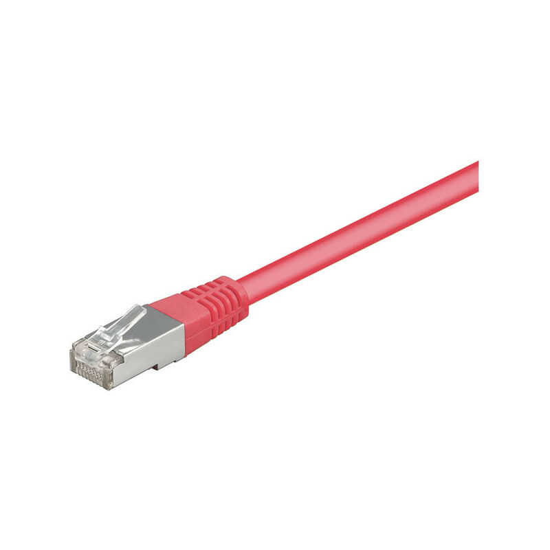 goobay Cable Réseau RJ45 F/UTP C5e 0,5m magenta (93422)