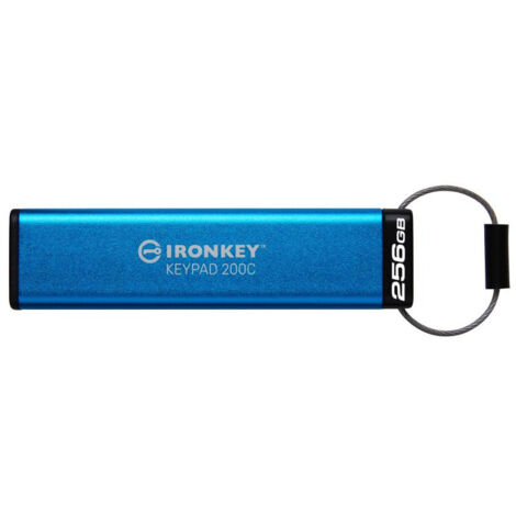 KINGSTON Kingston IronKey Keypad 200C 256GB (USB-C 3.2 Gen 1) Blue ...