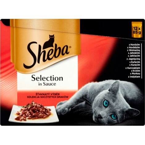 Sheba Pouch Steamed & Tender Meat Selection 12 x 85g pk (Pack of 4 ...