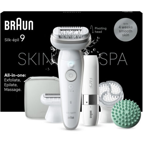Braun Silk-épil 9 SkinSpa, Épilateur Avec Tête Pivotante Pour Épilation ...