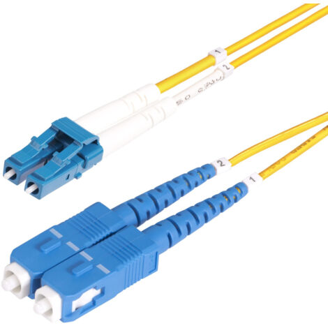 StarTech.com Câble Fibre Optique de 3m Duplex Monomode LC vers SC(UPC) OS2, 9/125µm, 100G ...