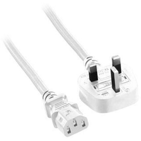 MicroConnect Power Cord UK Type G - C13 2M white UK Type G, BS 1363 ...