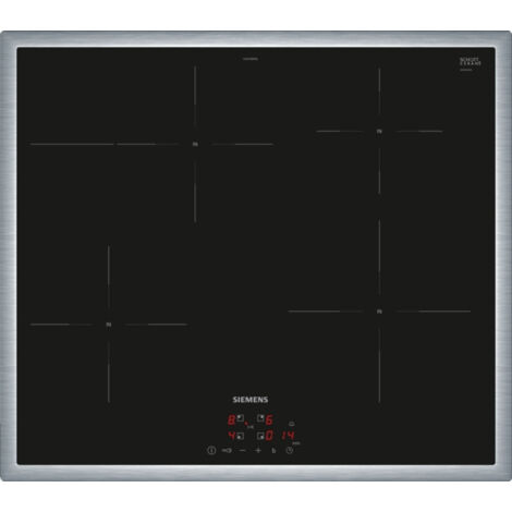 Siemens EH645BFB6E iQ300 Plaque à induction 60 cm Noir avec cadre pose ...