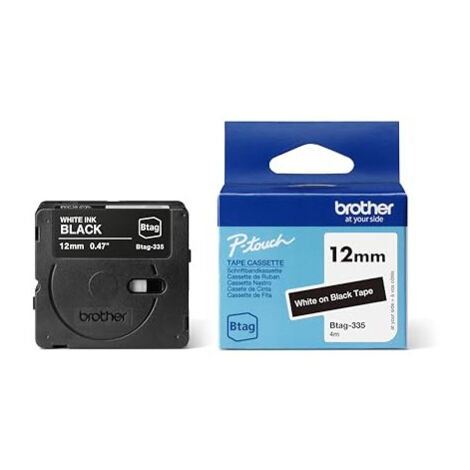 brother BROTHER BTAG335 Ribbon 12MM White on Black
