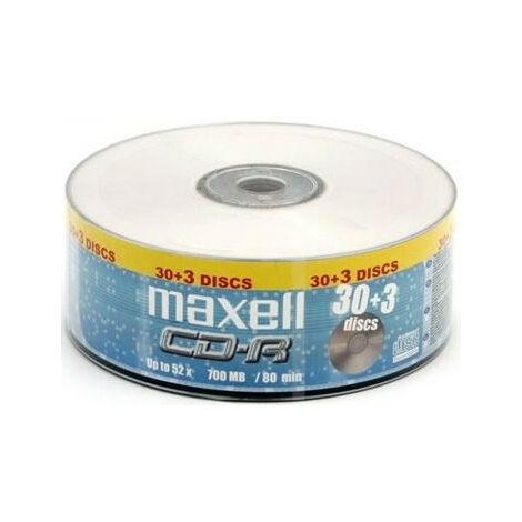 Maxell CD-R 52x, 30 pièces en shrink (624055.00.CN)