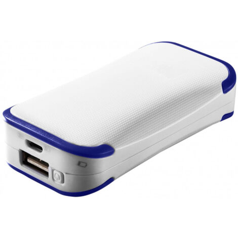 MediaRange Powerbank 4.400 mAH inkl. USB White & Blue (MR741)