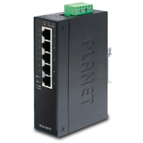 PLANET Technology Planet Switch Indust Gigabit -40/75° - 5 ports 10/100 ...