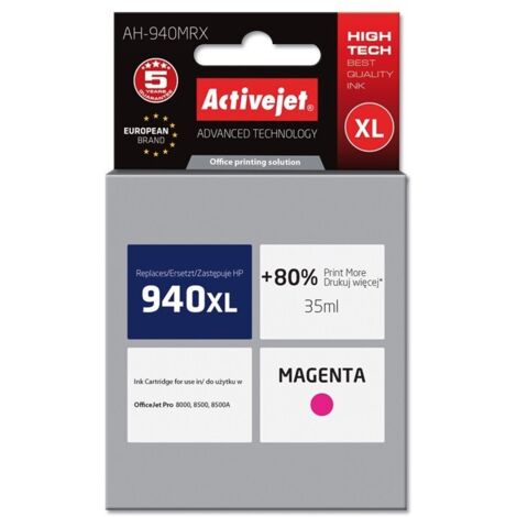 Activejet EXPACJAHP0137 - Encre à pigments - Magenta - HP Officejet Pro seria 8000 - 8500 - 35 ...