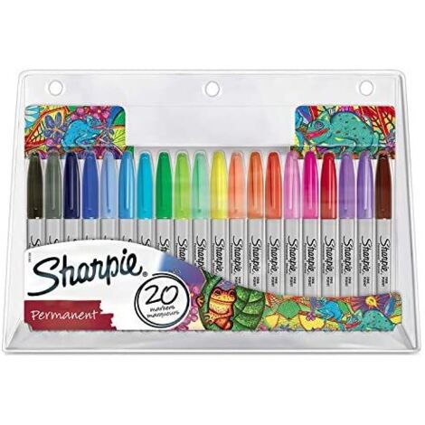 Sharpie Fine - 20 pièce(s) - Multicolore - Pointe fine - Gris ...