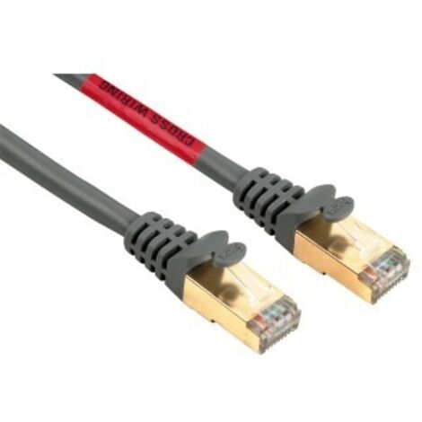 hama Câble réseau 'croisé' RJ45 CAT 5e STP, 1,50 m, Blindé, Gris (75046737)