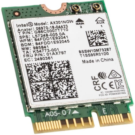 Intel INTEL NIC WI-FI 6 AX201 2230 2x2 AX+BT vPro (AX201.NGWG)