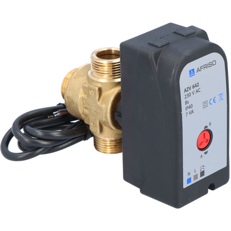 Vanne 3/4" directionnelle - 3 voies motorisée - signal SPST