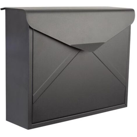 Briefkasten Schwarz Matt