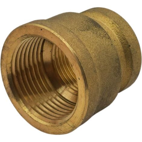 Schläfer Manicotto di Riduzione in Ottone per Acqua Potabile adatto per tubi, Raccordo Filettato ...