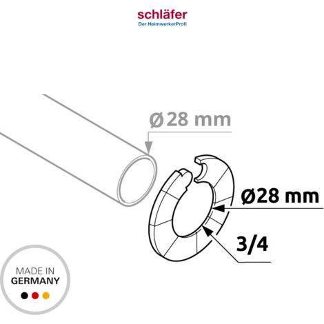 Schläfer 4409014 Rosone Copritubo Rosetta Apribile ABS per Termosifoni ...