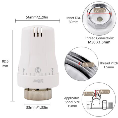 Schläfer 37070100 I Valvola Termostatica per Termosifoni ITAP, Testina ...