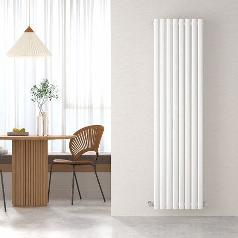 Heilmetz 1800×472mm White Modern Designer Radiator Vertical Oval Column ...