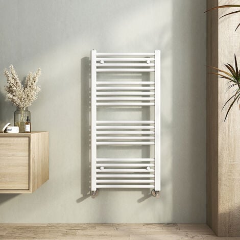 Heilmetz Straight White Heated Towel Rail Radiator 1000 × 500mm