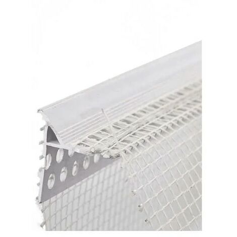 Paraspigolo in pvc con gocciolatoio invisibile - barra2,5 metri bianco