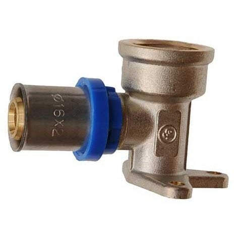 Raccordo curvo femmina con flangia per multistrato : Diametro - 16X1/2"