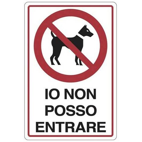 Cartello io non posso entrare cm 20X30