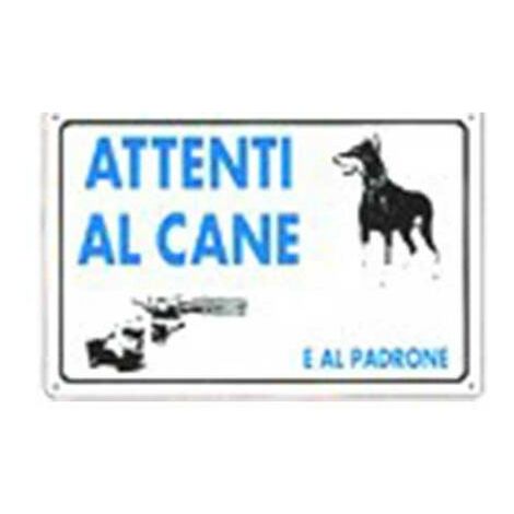 Cartello attenti al cane e al padrone cm 20X30