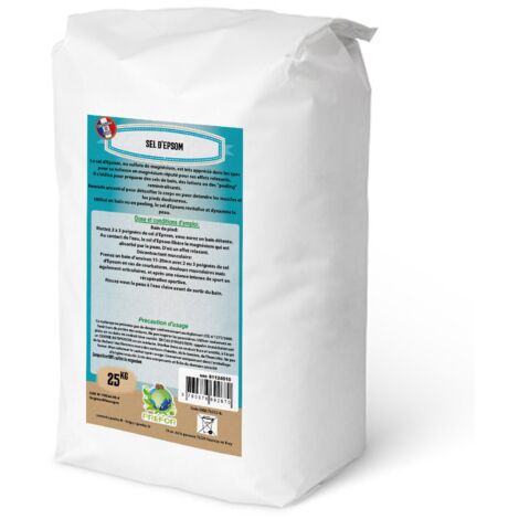 Prefor – Sel d'Epsom 25kg – Sulfate de magnésium pour bains relaxants ...