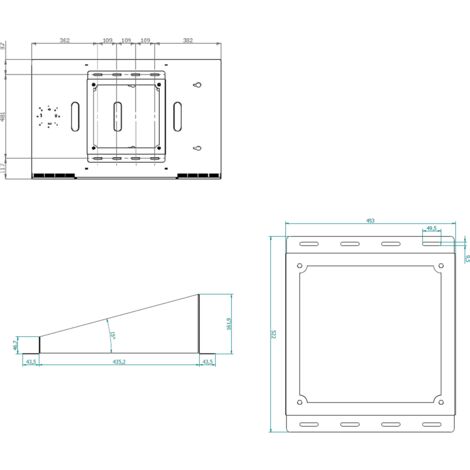Support TV mural caisson 033-4300