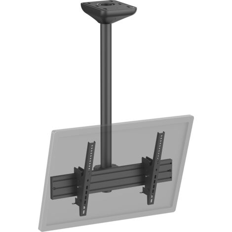 Support TV plafond inclinable 1 écran 43''- 55'' Hauteur 100 cm noir