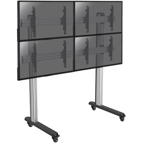 Support sur pieds mur d'images pour 4 écrans TV 45''-55'' - Hauteur ...