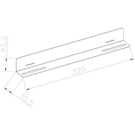 Kit de 2 rails en L pour rack mural 19'', Longueur 320mm