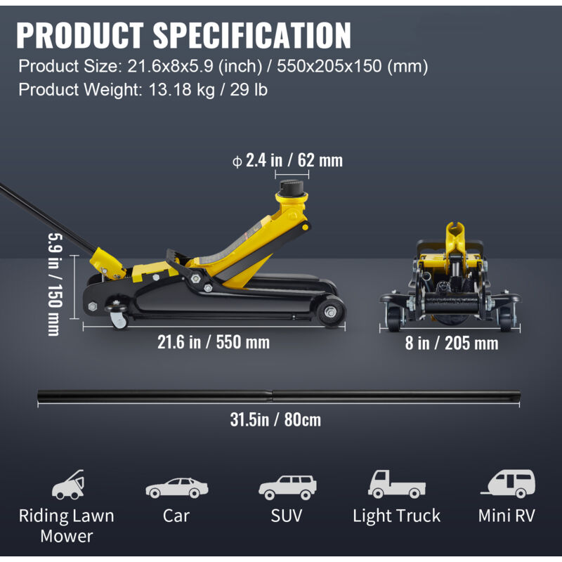 Mini hydraulic floor jack store