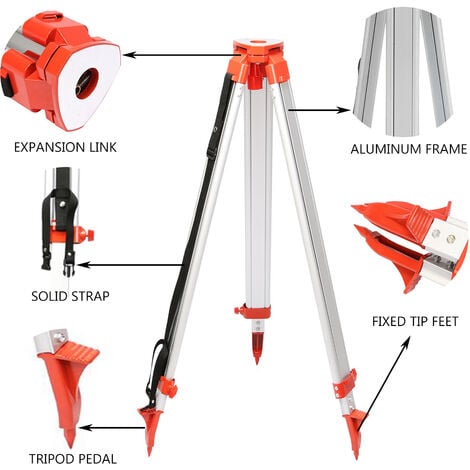 VEVOR Tripod and Staff Kit for Auto Levels Rotary Laser Level 1.65M ...