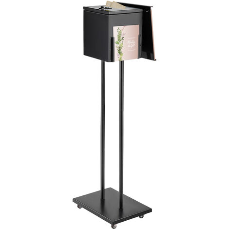 VEVOR Ballot Box, Floor Standing Suggestion Box with Lock and Sign ...