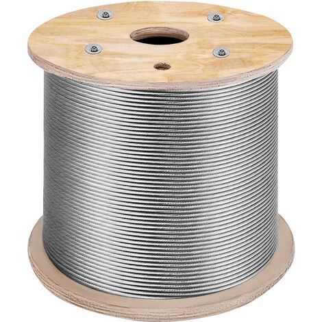 VEVOR 316 Stainless Steel Cable 1/8" 1x19 Steel Cable Wire Rope 150M ...