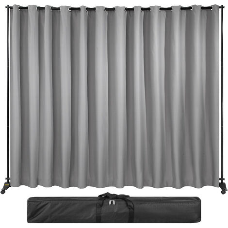 VEVOR Curtain Divider Stand, 8 x 10 ft, 4 Rolling Wheels Room Divider ...
