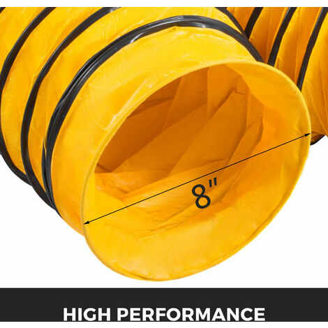 VEVOR 25FT(8m) PVC Flexible Duct Hosing 12inch with An Extra Storage ...