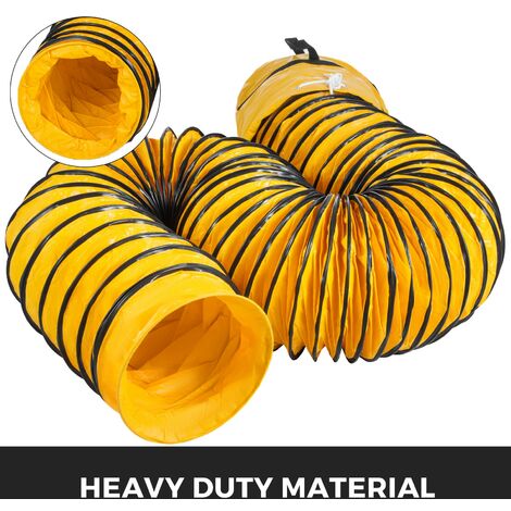 VEVOR 25FT(8m) PVC Flexible Duct Hosing 12inch with An Extra Storage ...