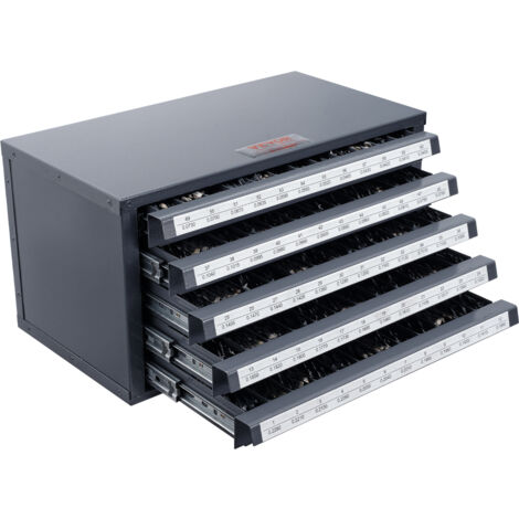 VEVOR Drill Bit Dispenser Cabinet, Five-Drawer Drill Bit Organizer ...