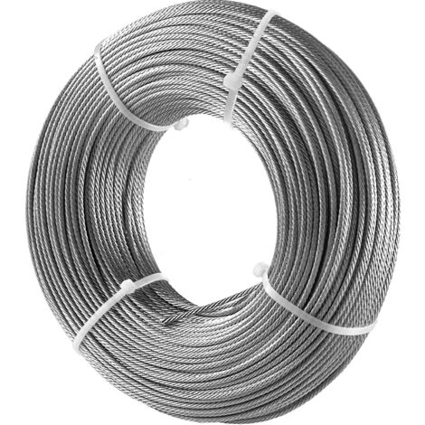 VEVOR T316 Stainless Steel Cable 1/8 in 1x19 Steel Wire Rope Cable ...